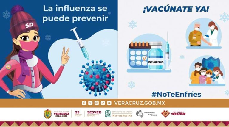 Vacúnate contra la influenza – Secretaría de Salud de Veracruz
